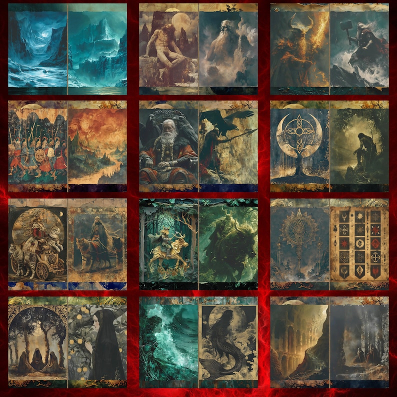 Dark Norse Mythology Junk Journal Kit: Ragnarok & Viking Saga (digital ...