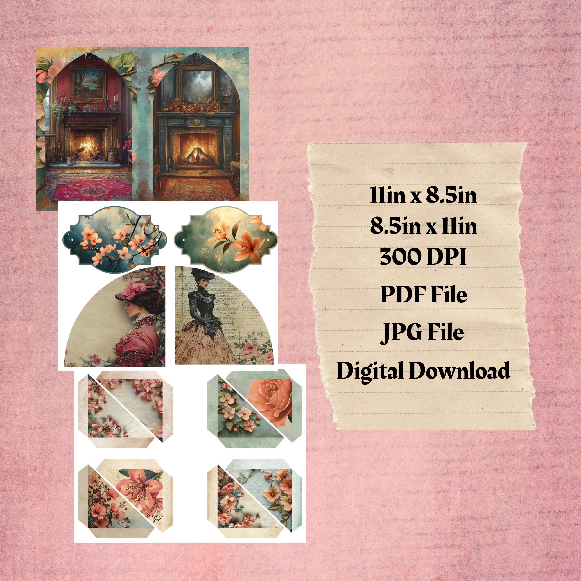 Victorian Ephemera: Printable Collage Sheets for Junk Journals (digital ...