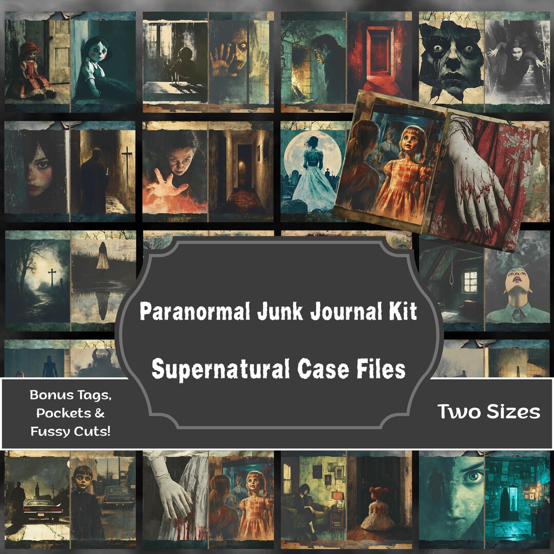 Paranormal Junk Journal Kit: Gothic Ephemera, Fussy Cuts (digital ...