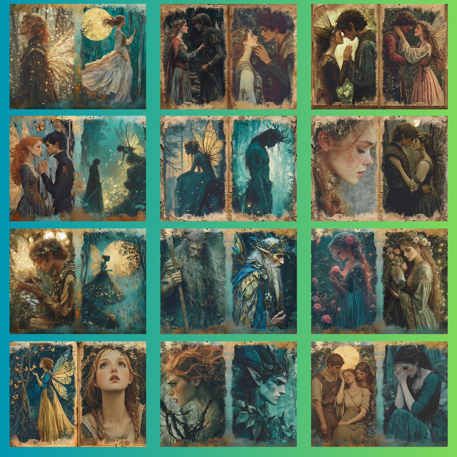 Midsummer Night's Dream Junk Journal Pages: Vintage Art (PDF & JPG) - Etsy