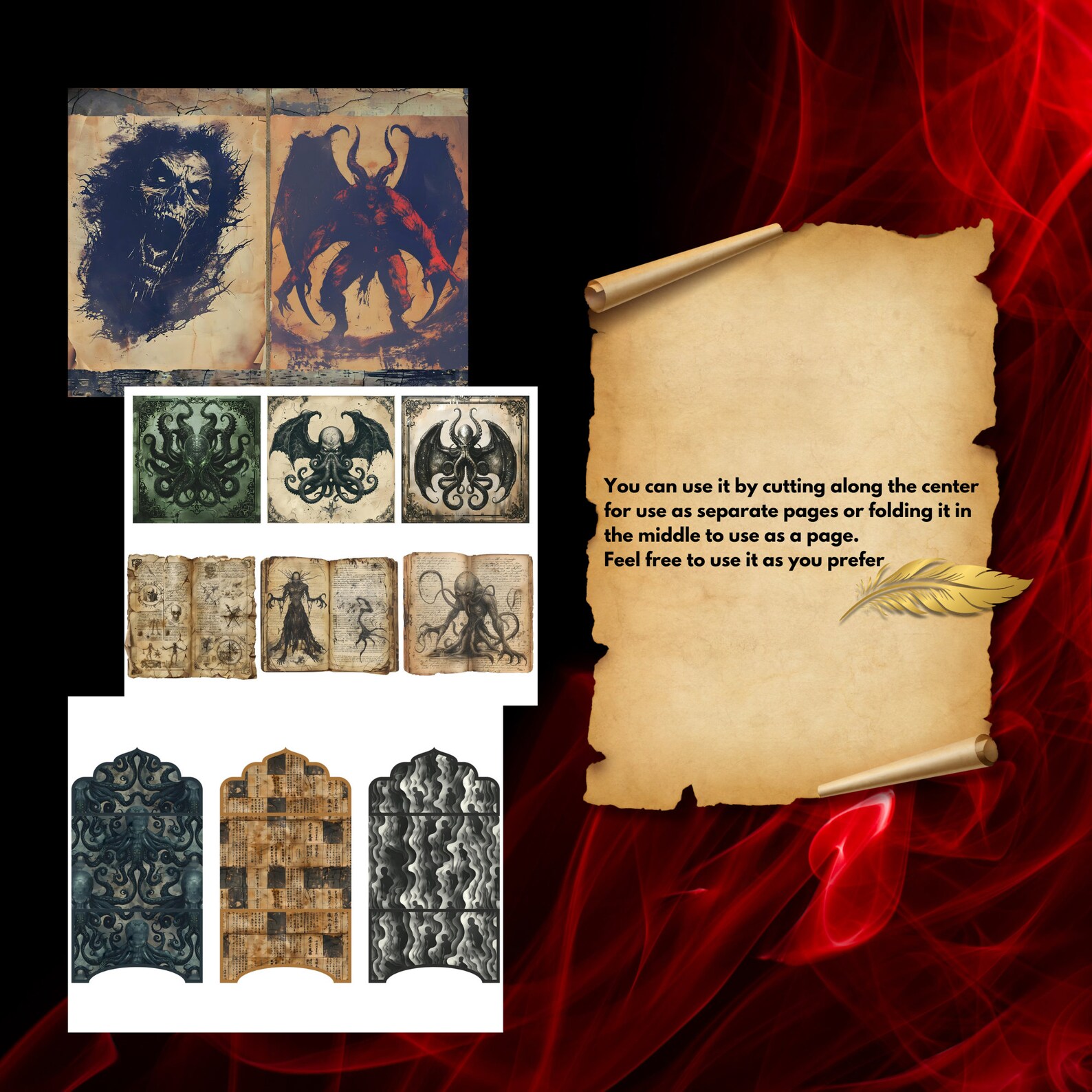 Eldritch Ephemera: Lovecraftian Vintage Junk Journal Kit & Digital ...