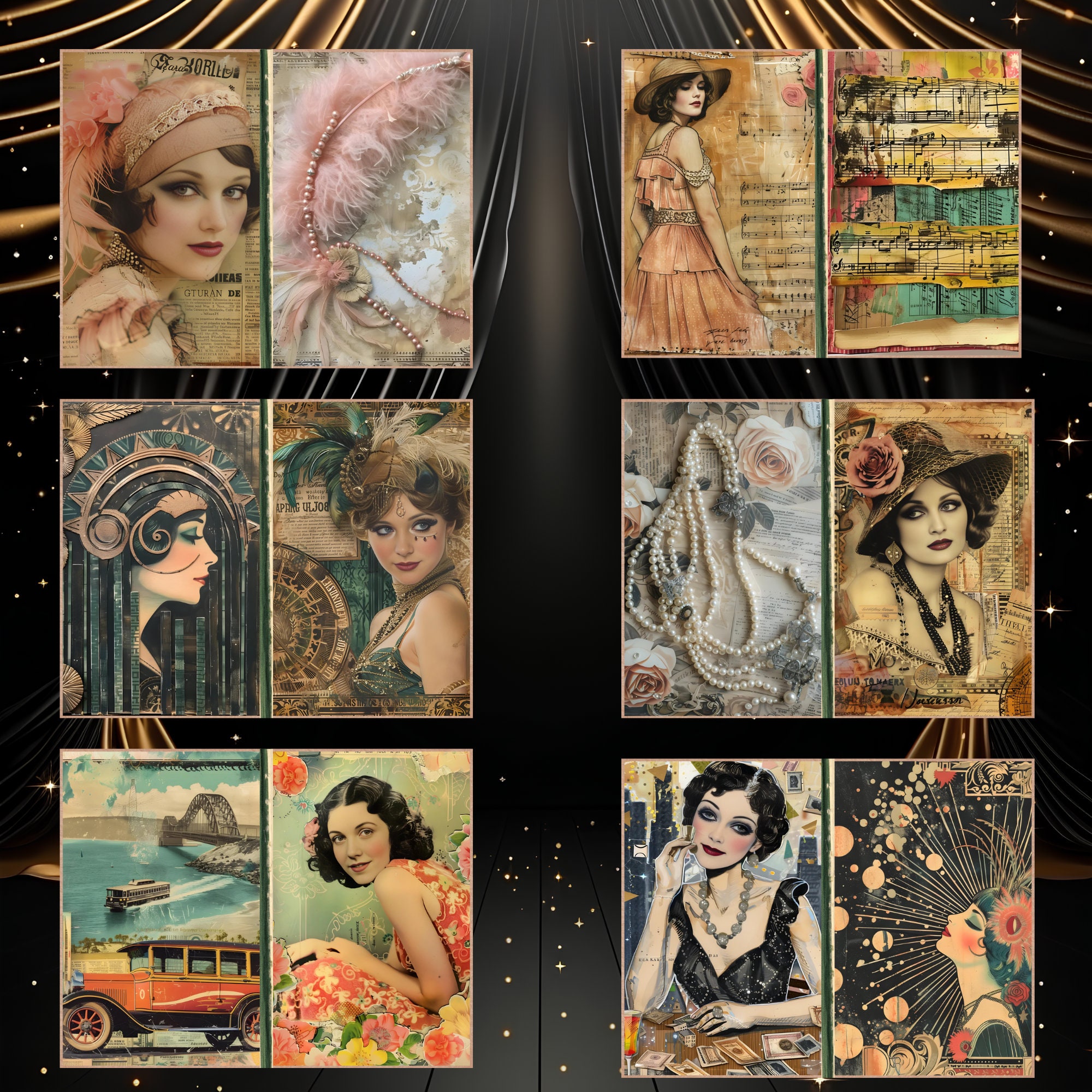 Vintage Glam: Roaring Twenties 1920's Junk Journals & Ephemera, With ...