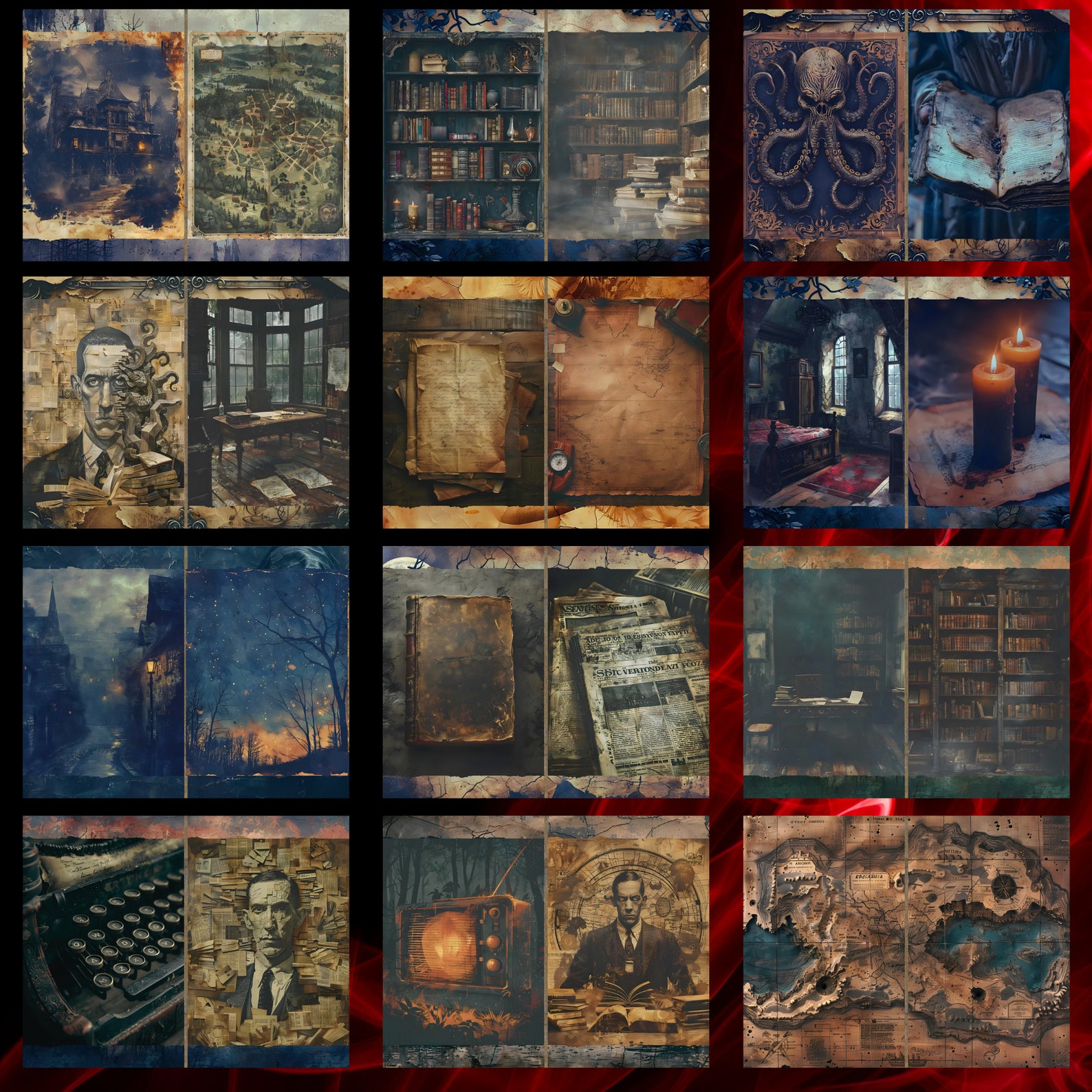 Eldritch Ephemera: Lovecraftian Vintage Junk Journal Kit & Digital ...
