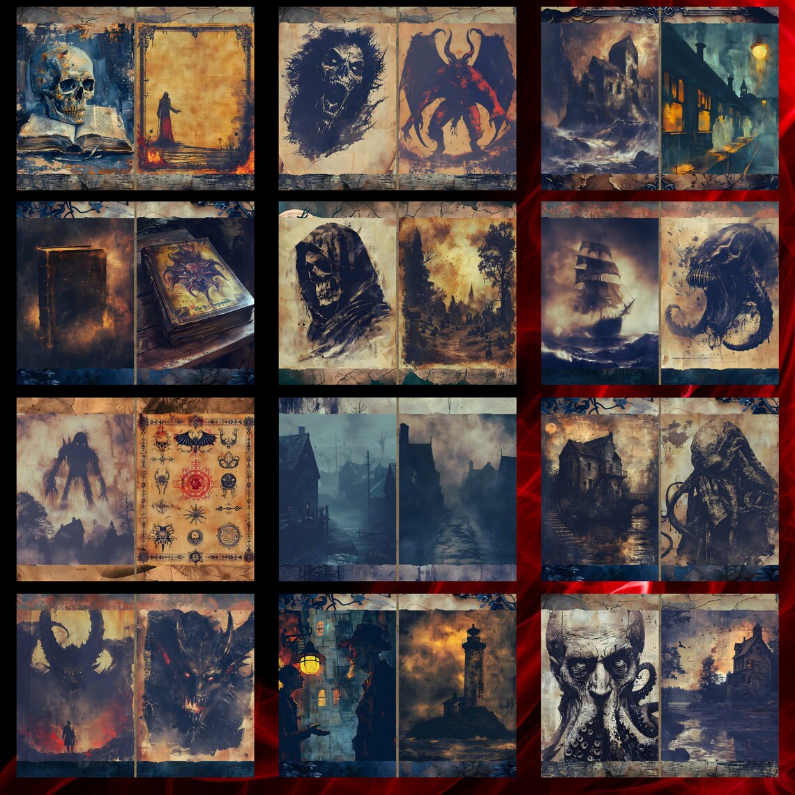 Eldritch Ephemera: Lovecraftian Vintage Junk Journal Kit & Digital ...