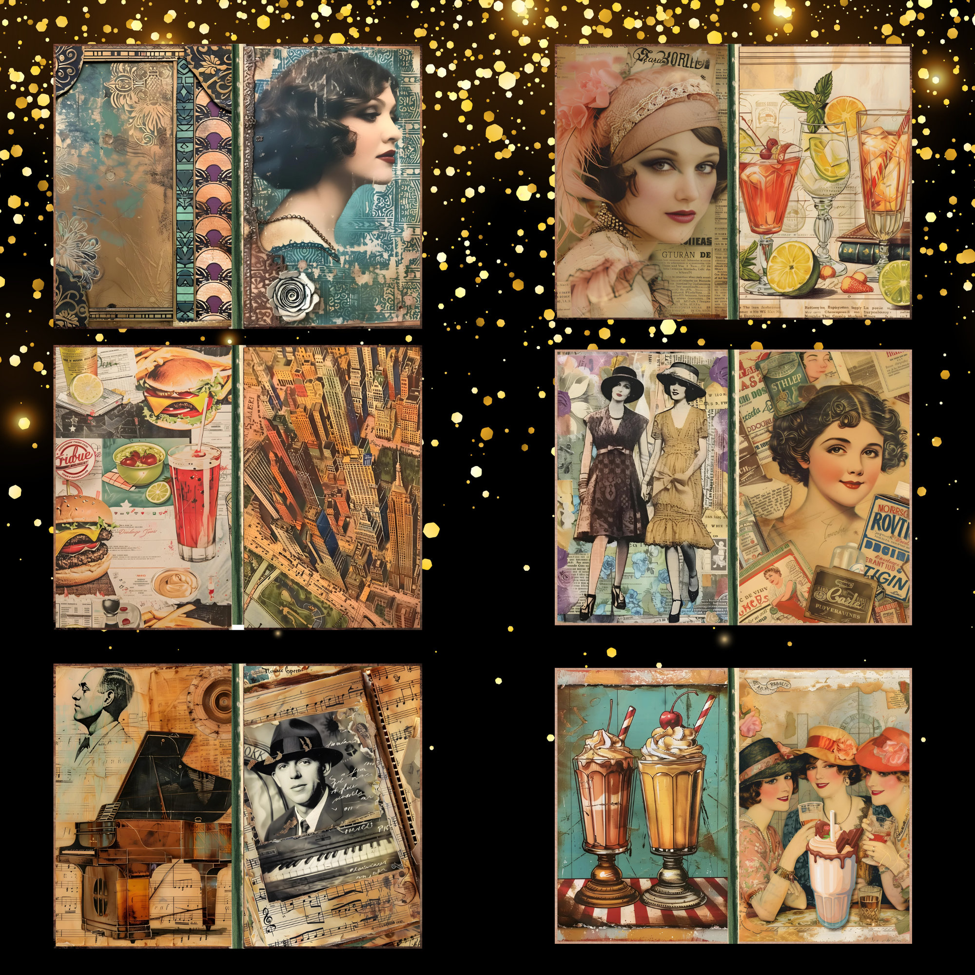 Vintage Glam: Roaring Twenties 1920's Junk Journals & Ephemera, With ...