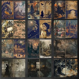 Sleepy Hollow Shadows: Gothic Vintage Junk Journal With Tags, Pockets ...