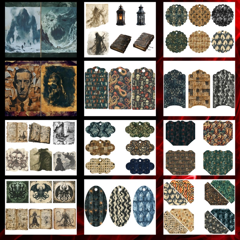 Eldritch Ephemera: Lovecraftian Vintage Junk Journal Kit & Digital ...