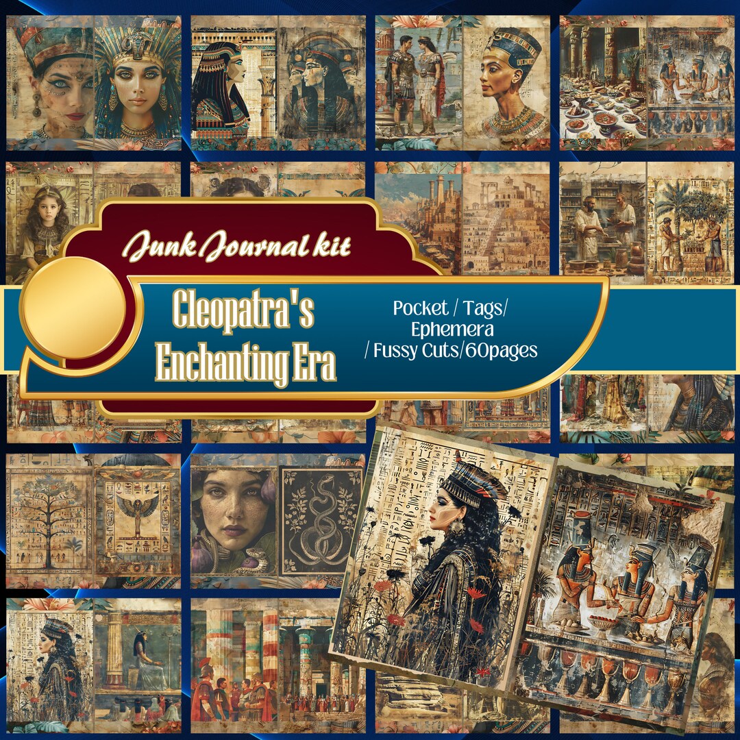 Cleopatra Junk Journal Kit: Vintage Ephemera, Tags (digital Download ...