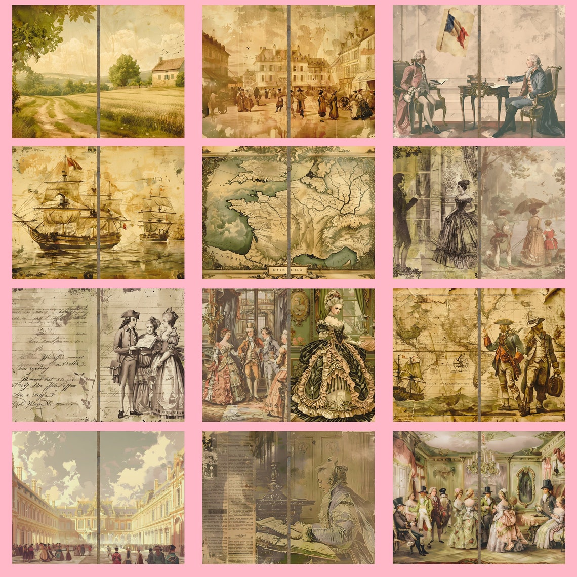 Madame Du Barry's Versailles Junk Journal Kit: 18th Century Ephemera ...