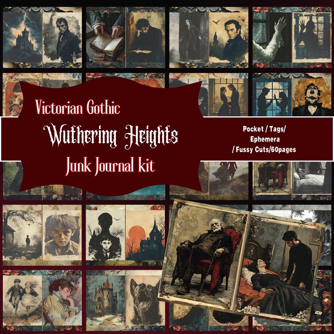Victorian Gothic Wuthering Heights Junk Journal Kit (digital Download ...