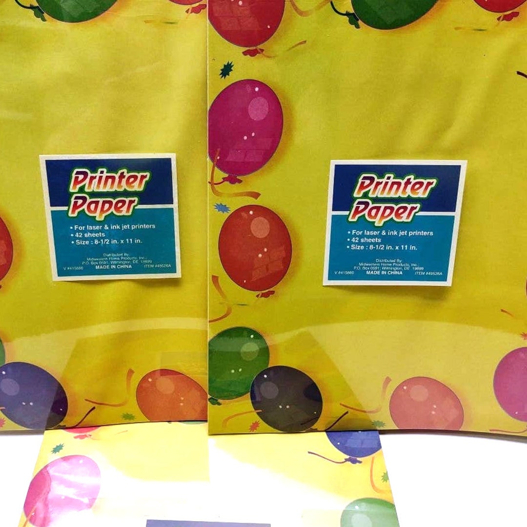 Multicolor Falling Balloons Printer Paper Bundle - Etsy