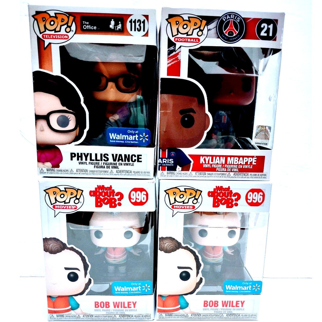 Funko Pop Phyllis Vance Kylian Mbappe and Bob Wiley Bundle - Etsy
