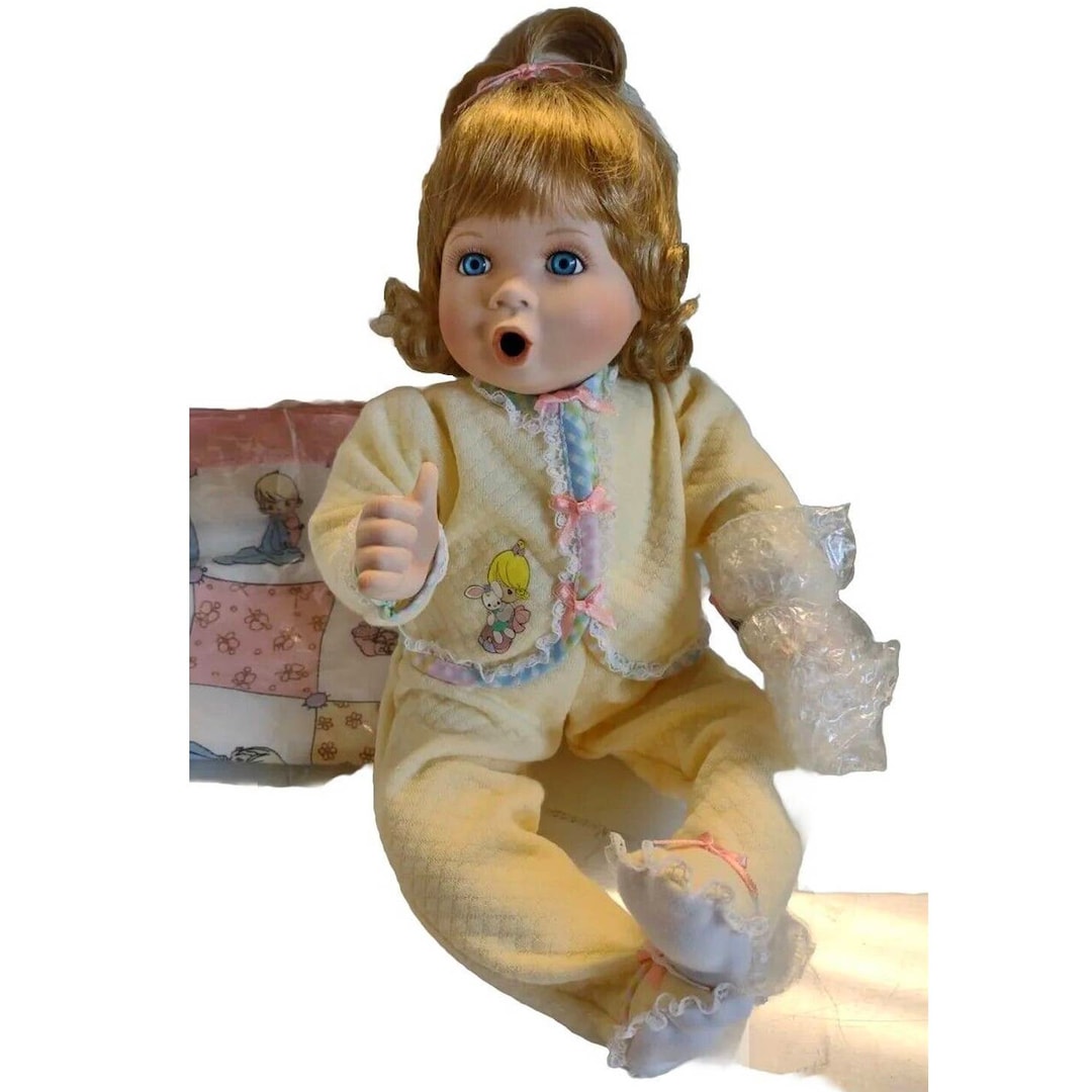 Vtg Precious Moments Ashton Drake “jesus Loves Me” Porcelain Posable ...