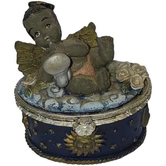 Vintage African American Baby Cherub Playing Saxophon… - Gem