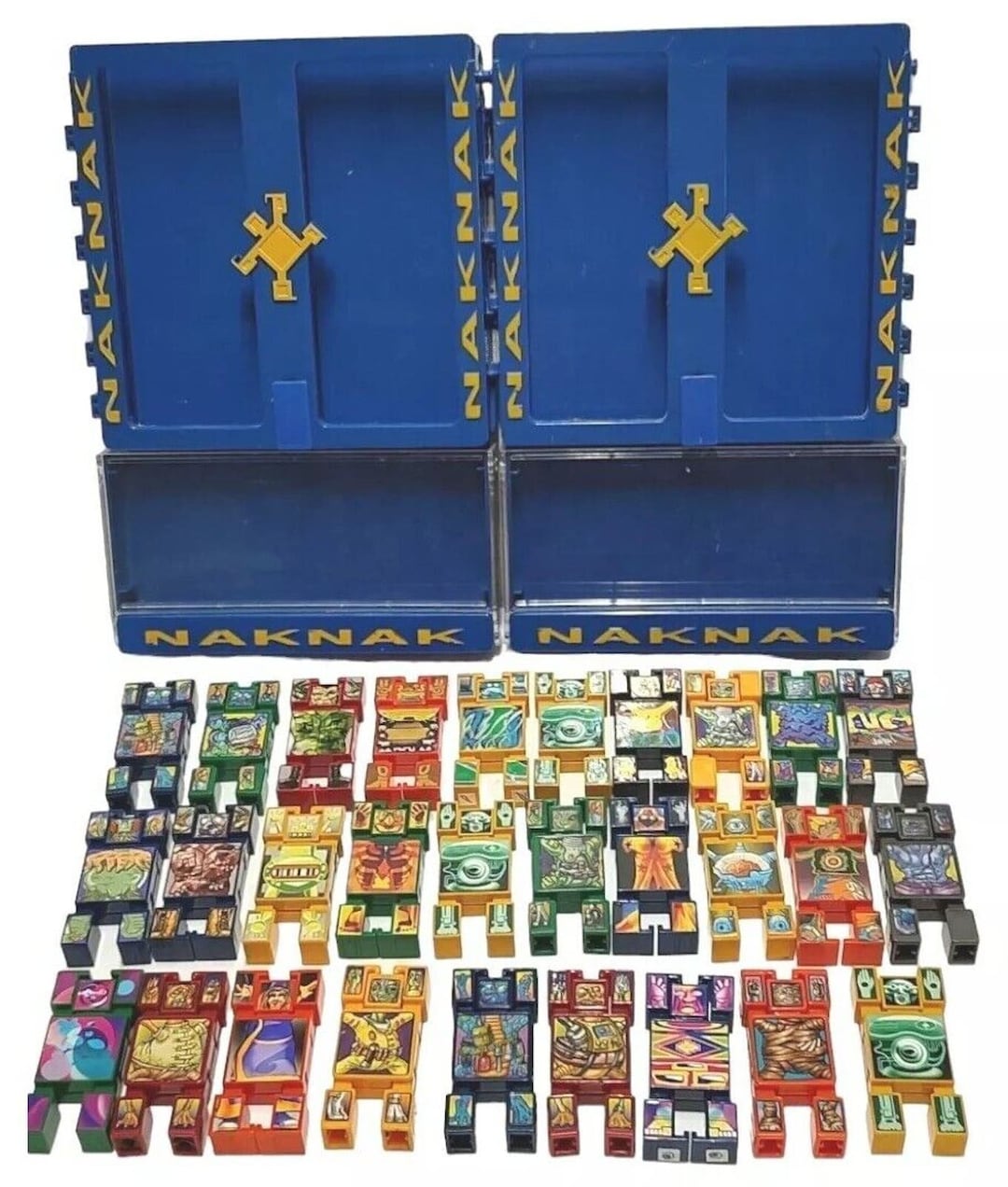 Vintage Hasbro Naknak Lot Stacking Battle Action Figure With Carrier ...