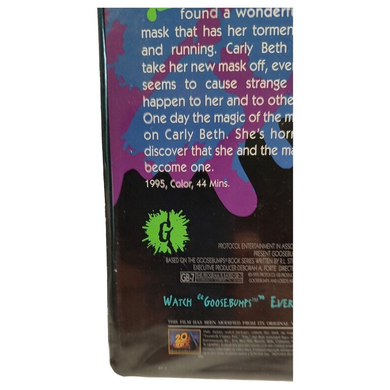 Goosebumps the Haunted Mask Vntg 1996 VHS Movie Family Entertainment - Etsy