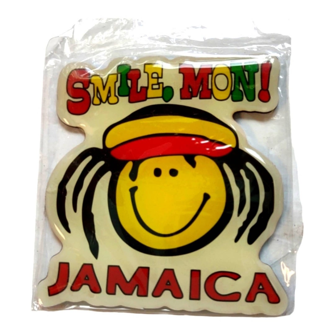 Smile Mon Jamaica Magnet or Craft Charm Accent - Etsy