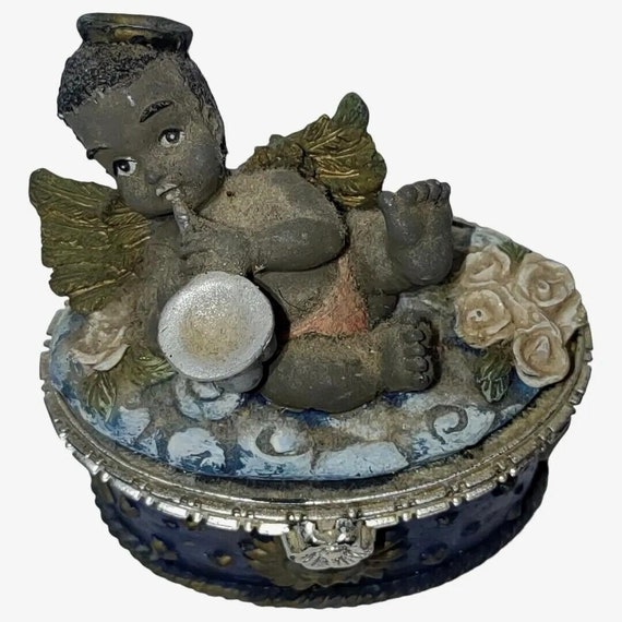 Vintage African American Baby Cherub Playing Saxophon… - Gem