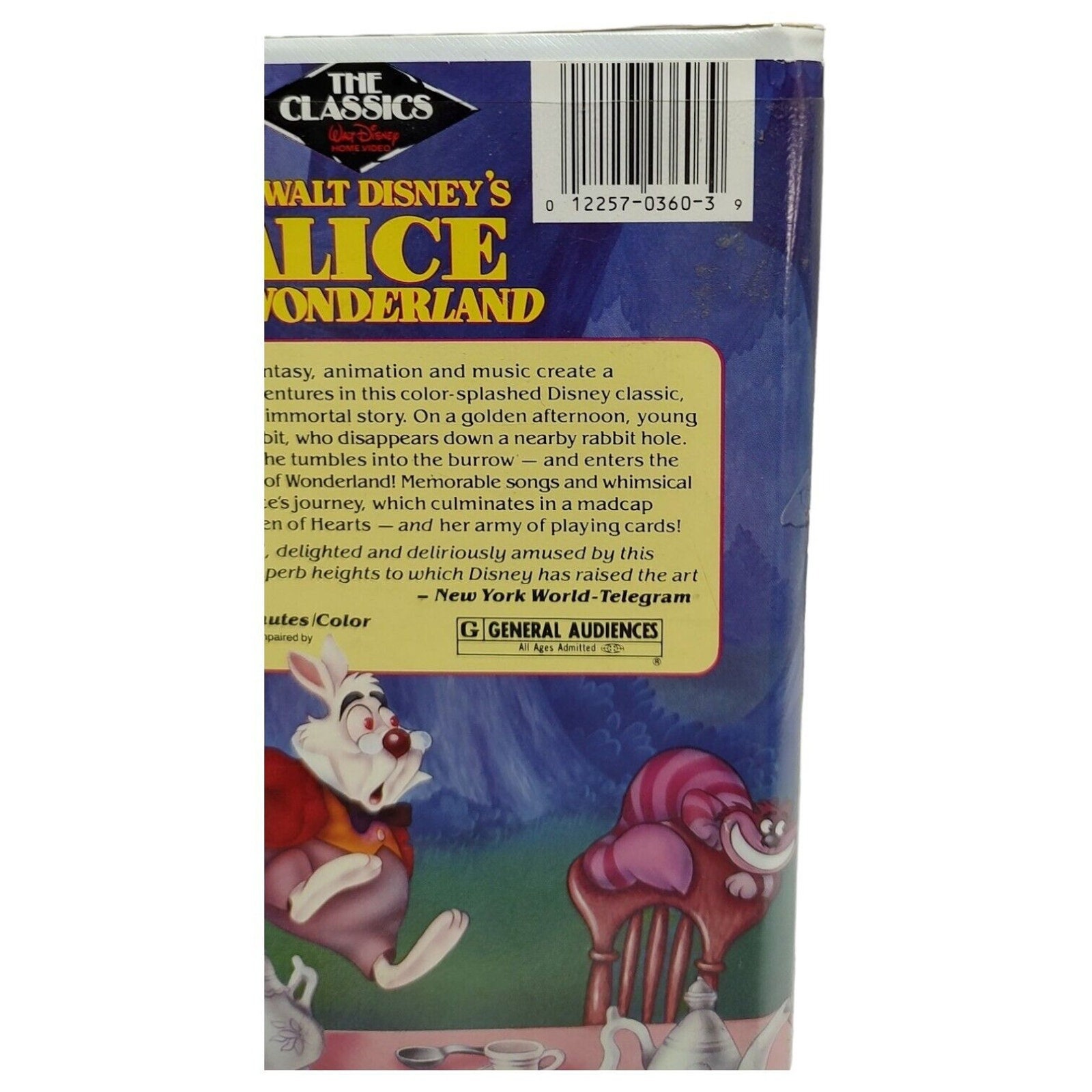 Vintage Vhs 1986 Walt Disney's Alice in Wonderland the Original ...