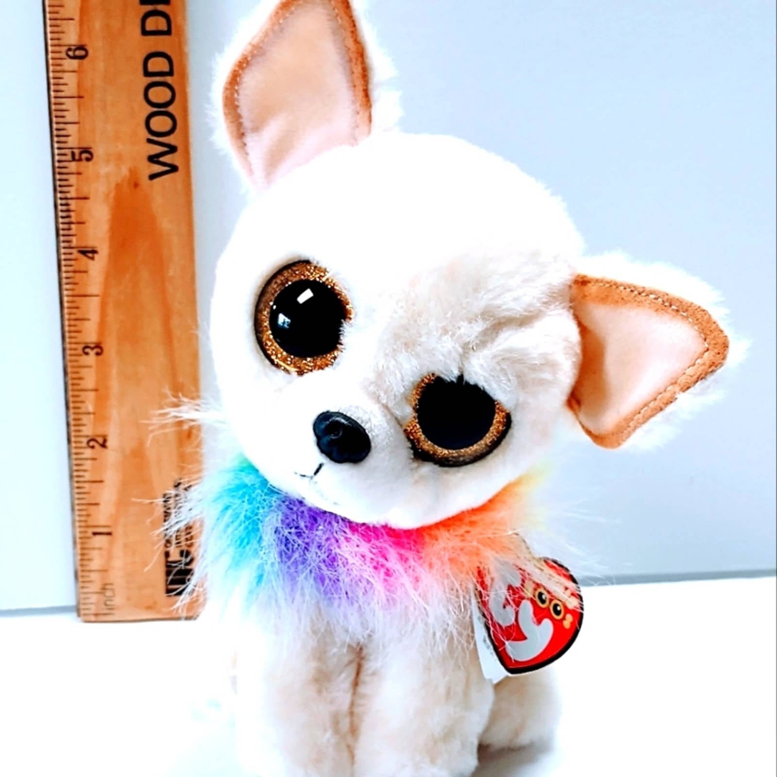 Ty Beanie Boos Collection 6 Beige Chewey Plush Stuffed Animal ...