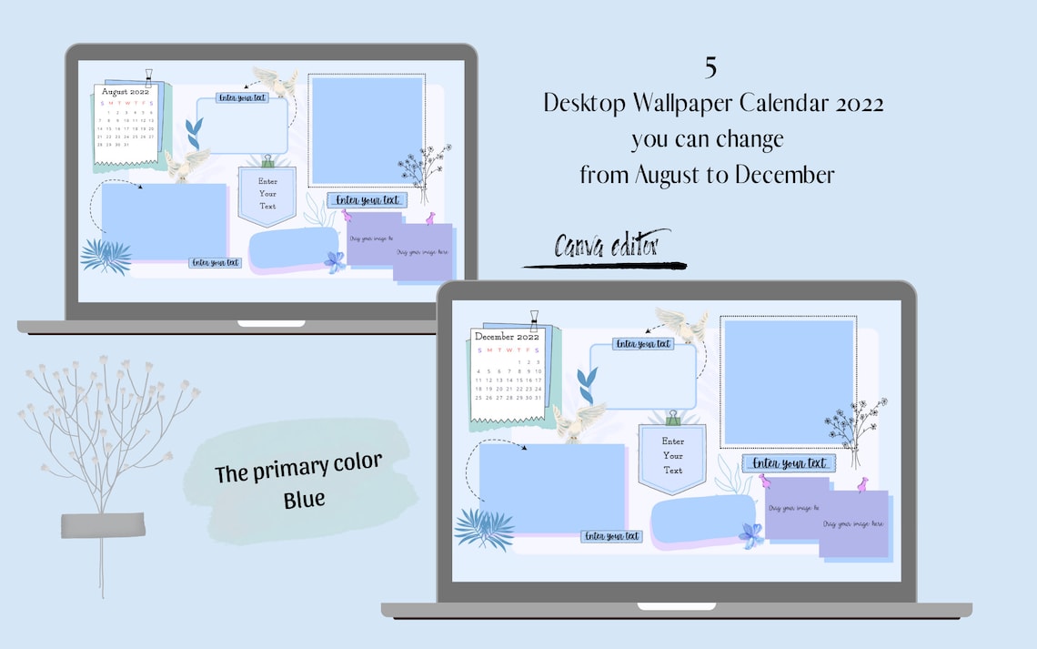 Desktop Canva Wallpaper Template Aesthetic PNG Digitalpng - Etsy