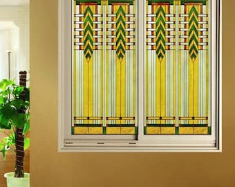 Custom Size Colorful Stained Glass Films Window Film Static Cling ...