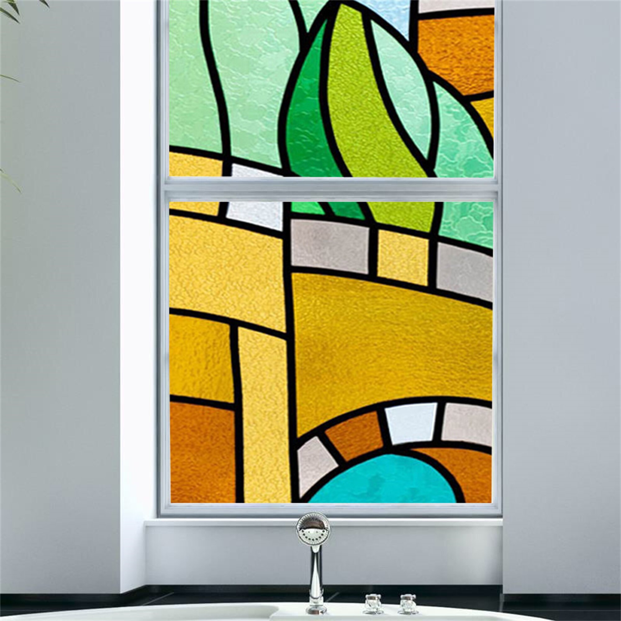 Custom Size Stained-glass Decorative Privacy Window Film - Etsy