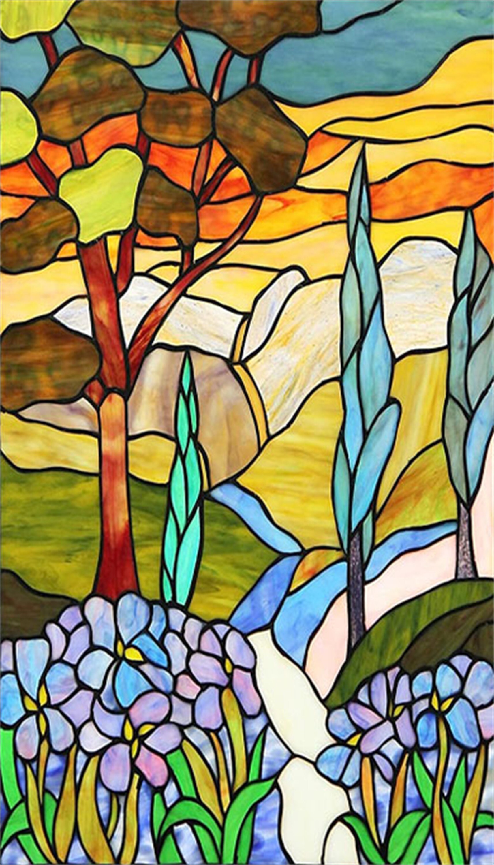 Window Film Stained Glass Films Frosted Static Cling - Etsy