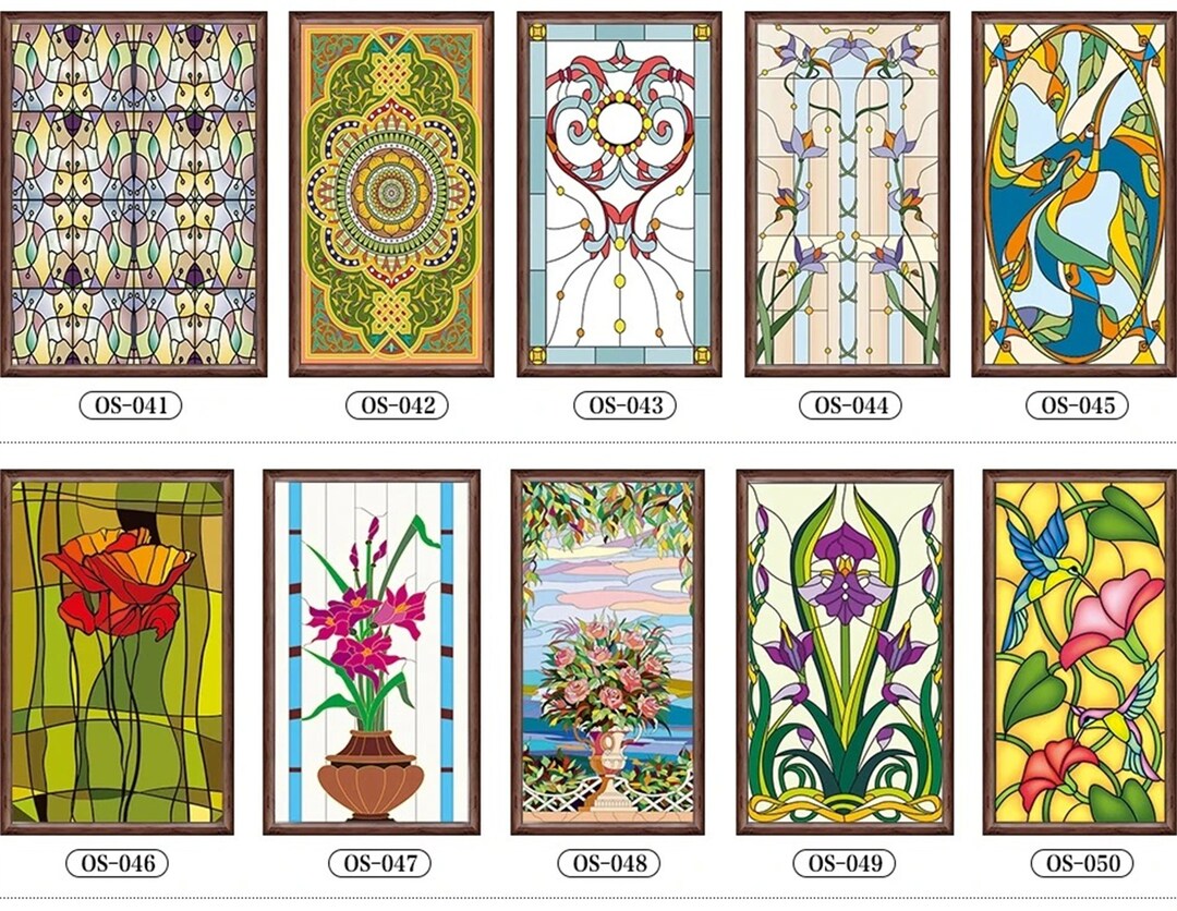 Static Window Art Decals - PVC Stained Glass Look for Church Doors ...