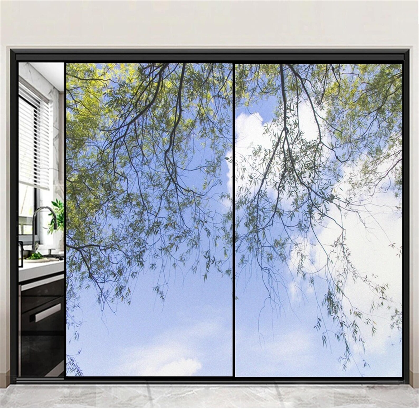 Custom Size Tree Branches Privacy Window Film – UV Blocking, Heat ...
