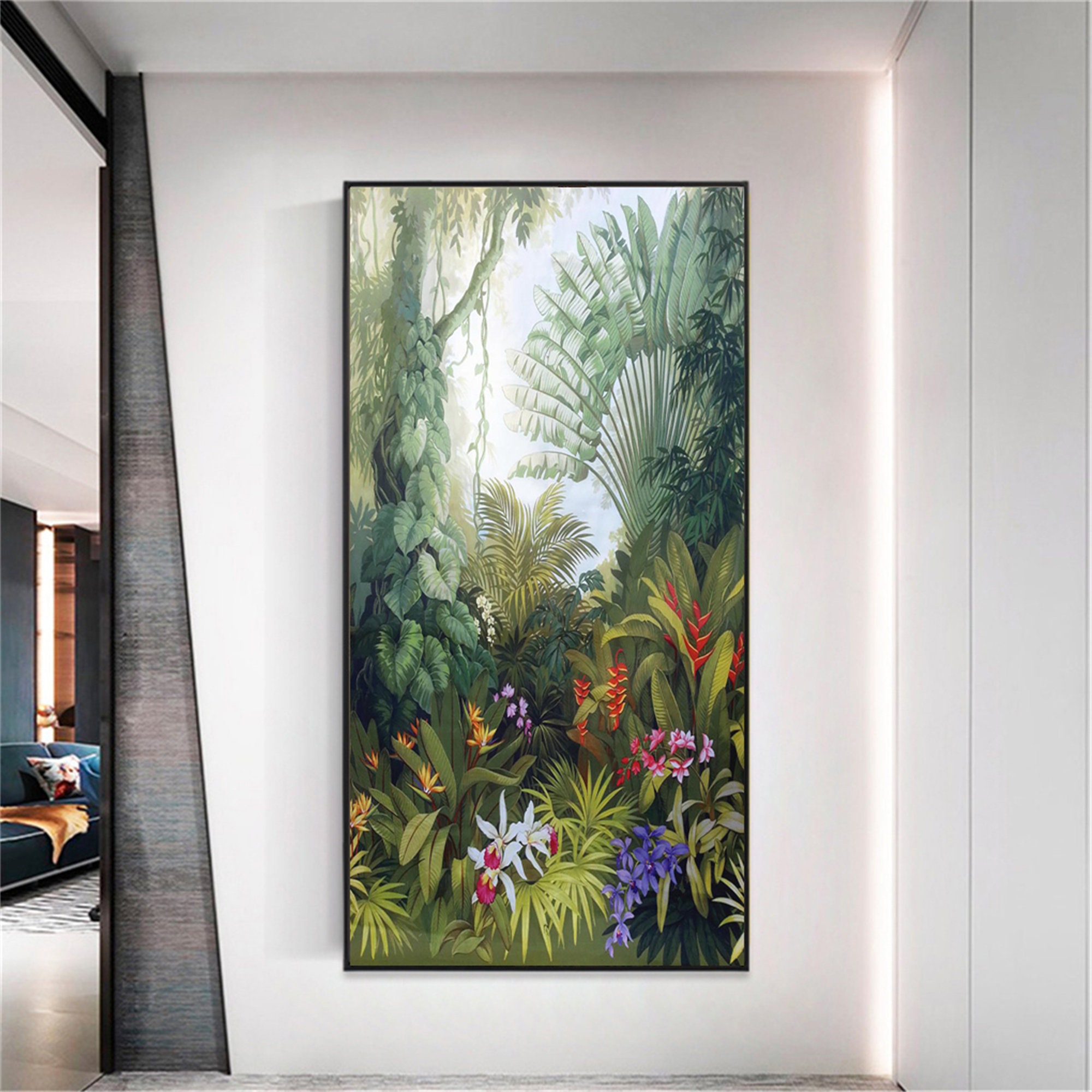 Forest Window Film Self-adhesive, Fantasy Misty Jungle Plant Bamboo ...