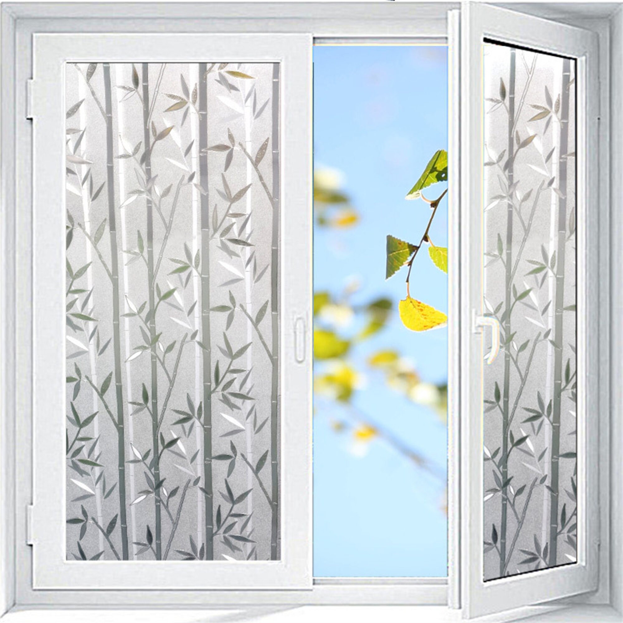 Bamboo Window Film Stained Glass Film Frosted Privacy Window - Etsy