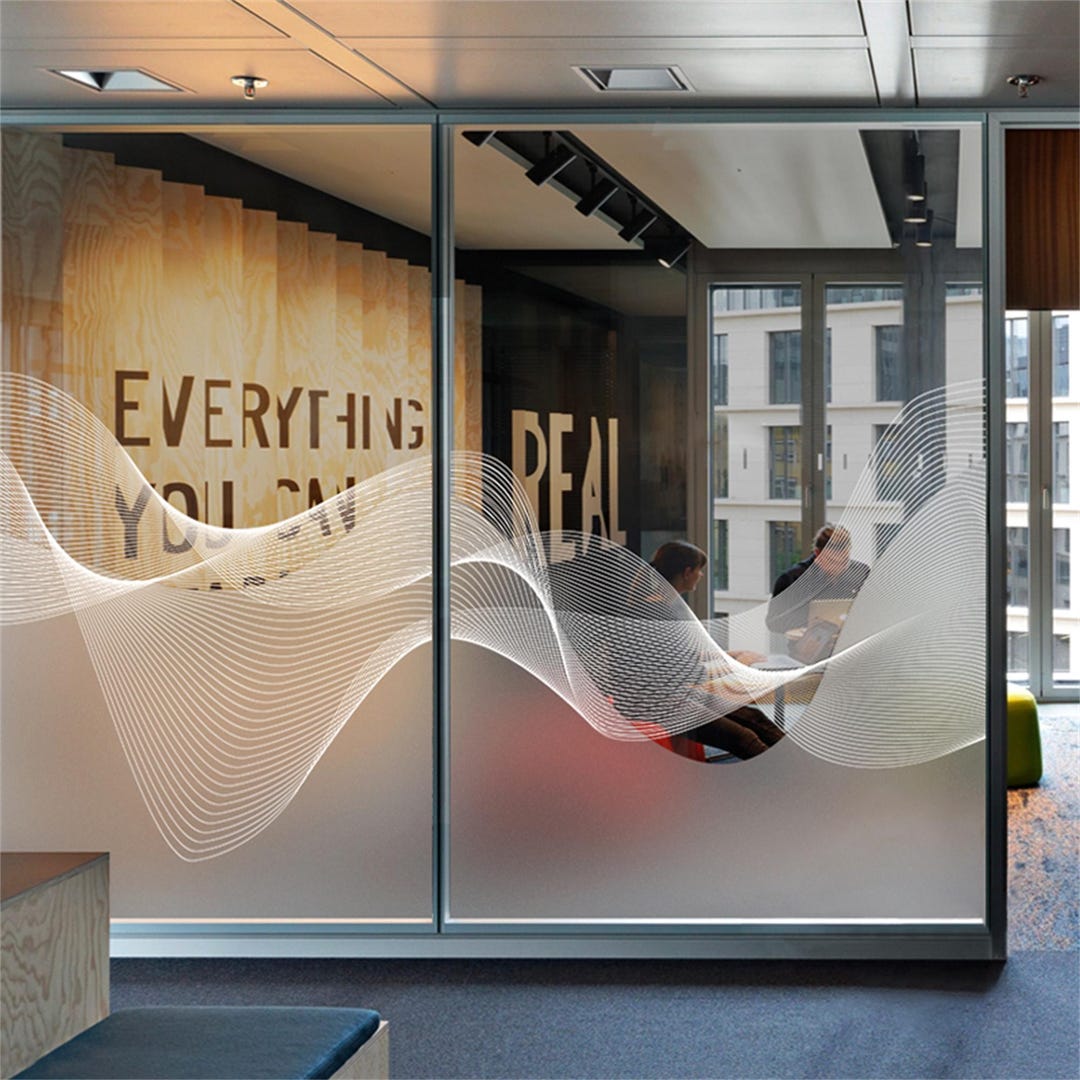 Custom Office Transparent Static Cling Glass Door Sticker – High-end ...