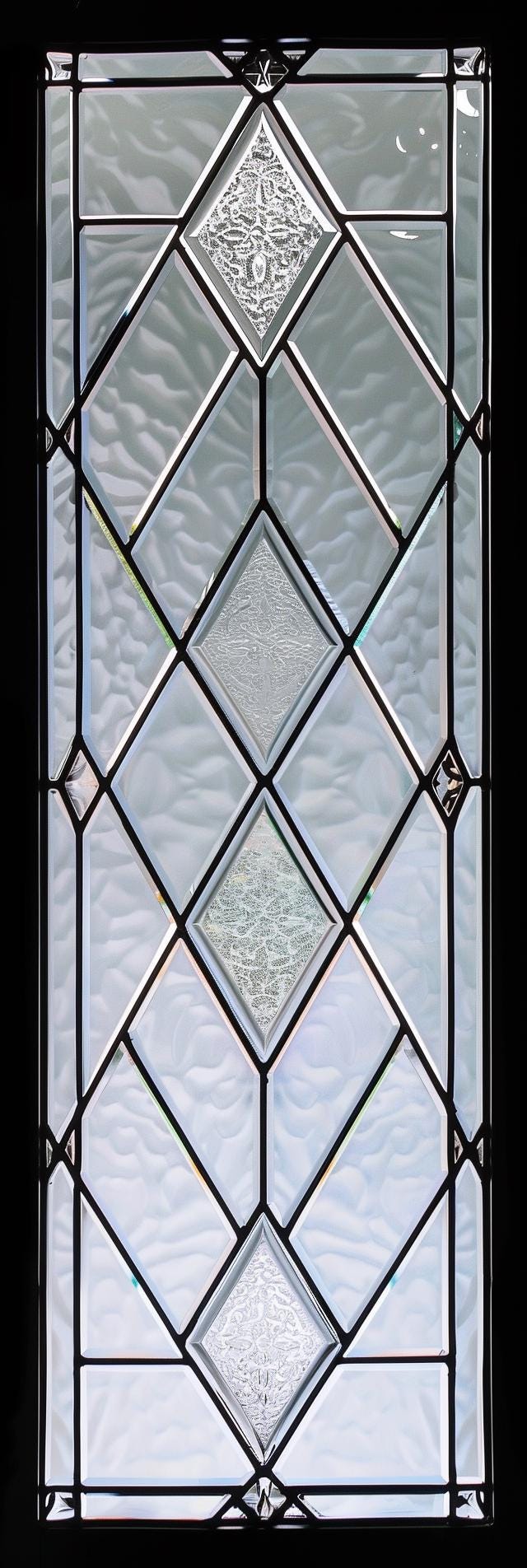 Custom Diamond Grid Window Privacy Film – Stained Glass Cling, Vintage ...