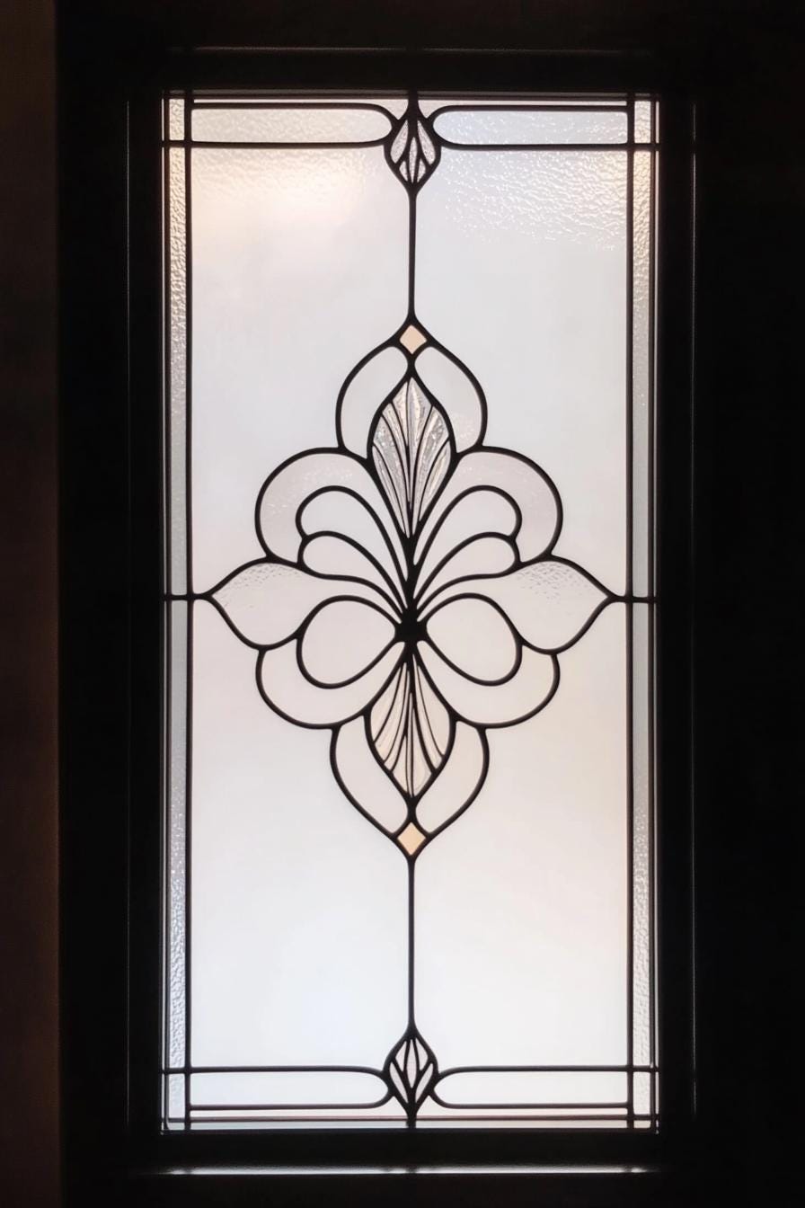 Custom Stained Glass Window Film - Intricate Decorative Frosted ...
