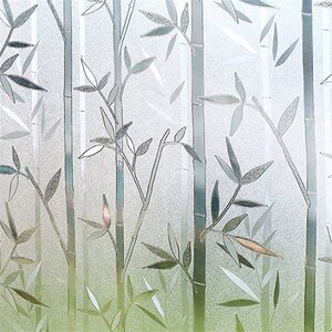 Bamboo Window Film Stained Glass Film Frosted Privacy Window Decal ...