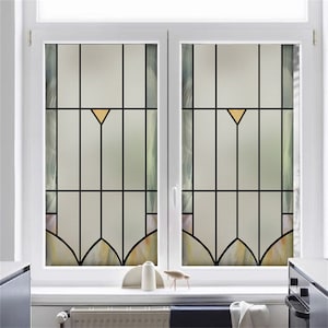 Stained Glass Window Film, Double-sided Thickened Static Cling Window ...