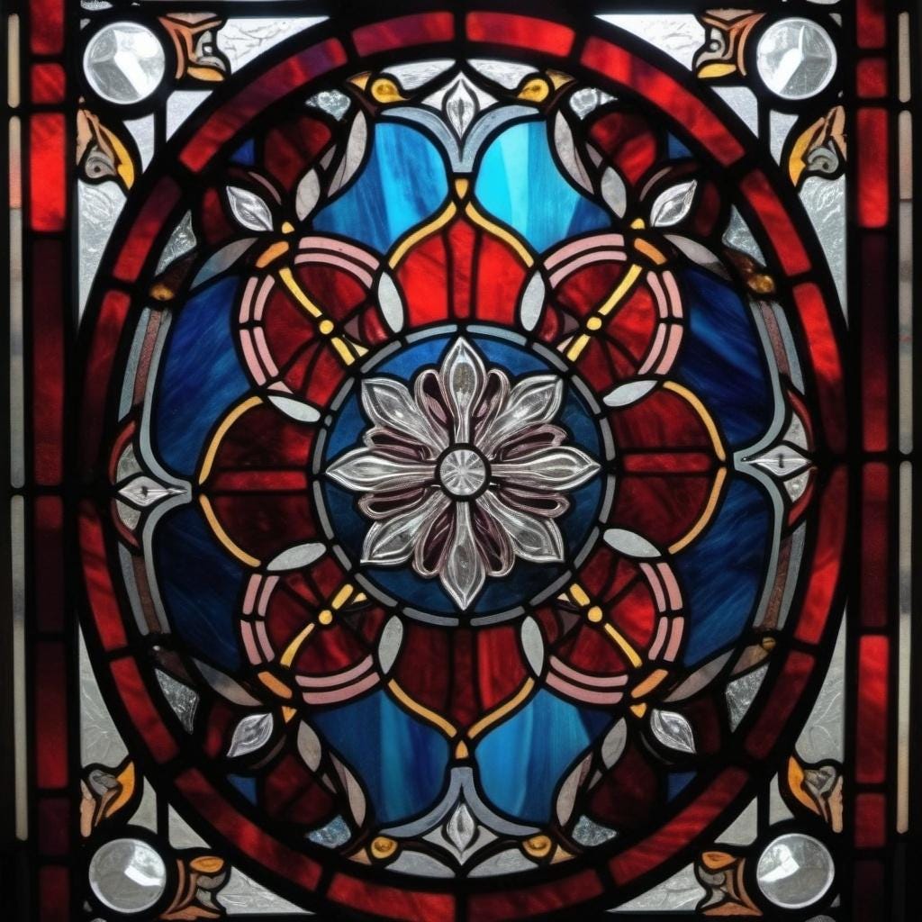 Custom Gothic Rose Window Film – Circular Mandala Style Stained Glass ...