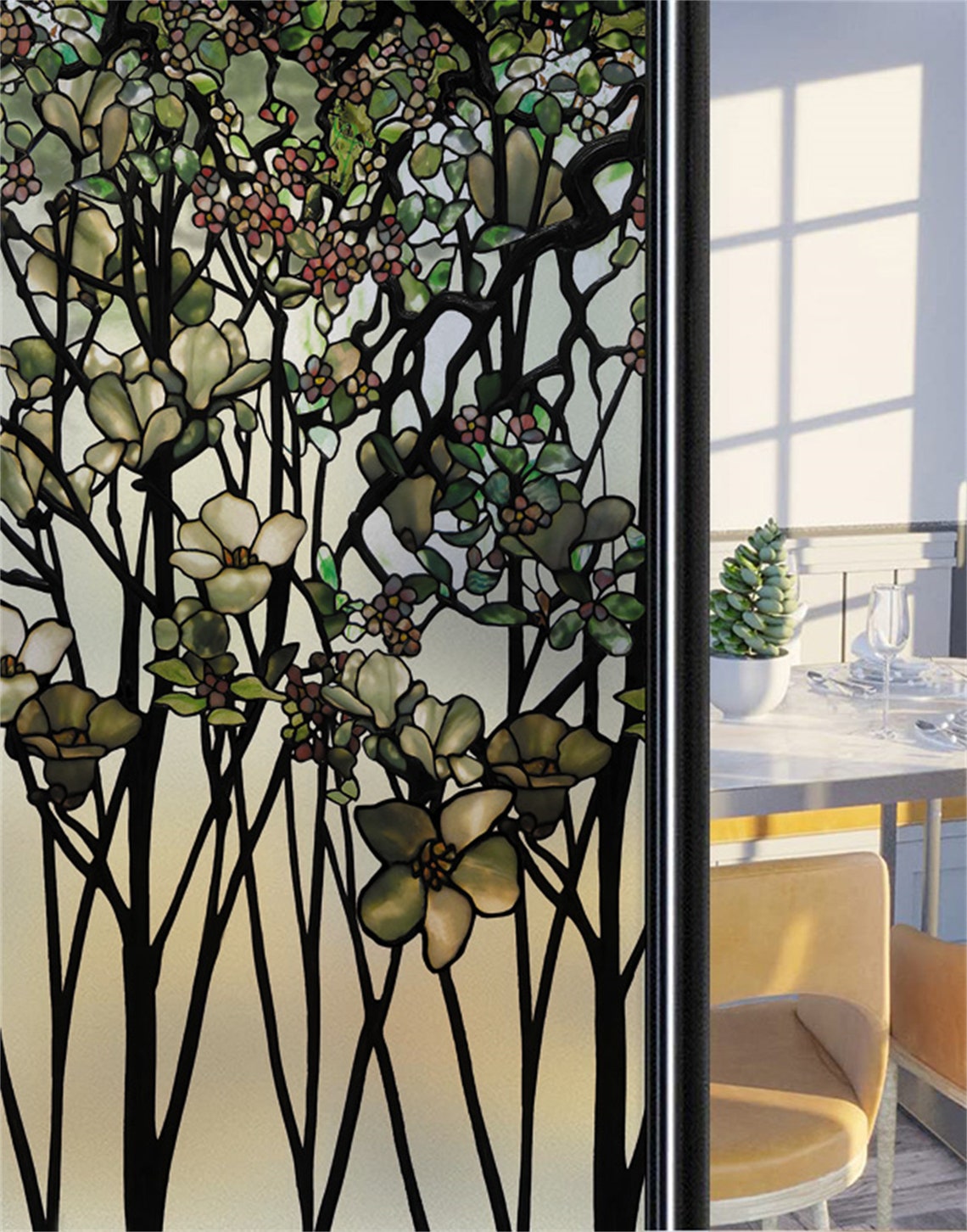 Stained Glass Window Film, Double-sided Thickened Static Cling Window ...