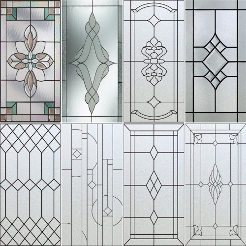 Stained Glass Window Film Privacy Non-adhesive Frosted Static - Etsy