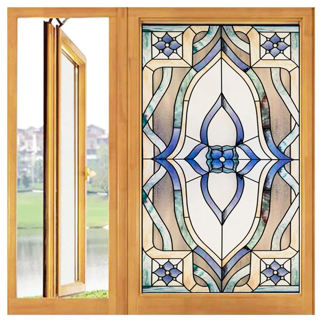 Prairie Style Window Film - Custom Privacy Static Cling, Frosted Glass ...