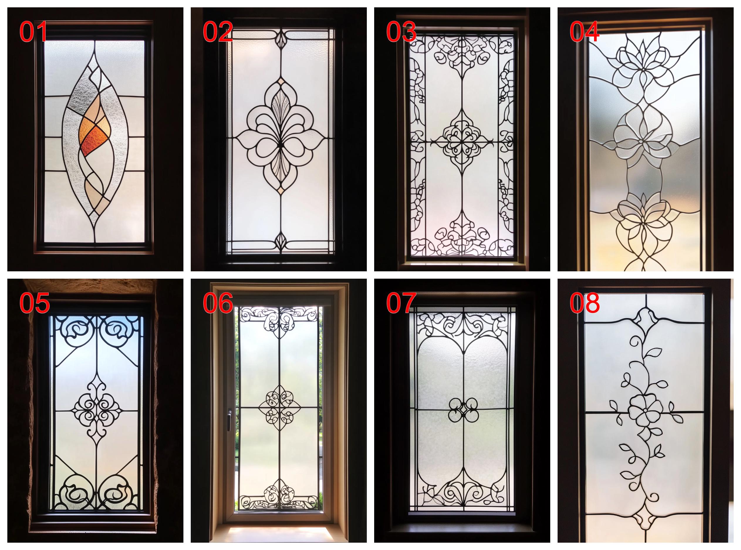 Custom Stained Glass Window Film - Intricate Decorative Frosted ...