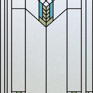 Custom-sized Retro Prairie Window Film: Frosted Privacy Static Cling ...