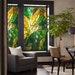 Lush Greenery Pattern Privacy Window Film Polyvinyl Chloride Anti UV ...