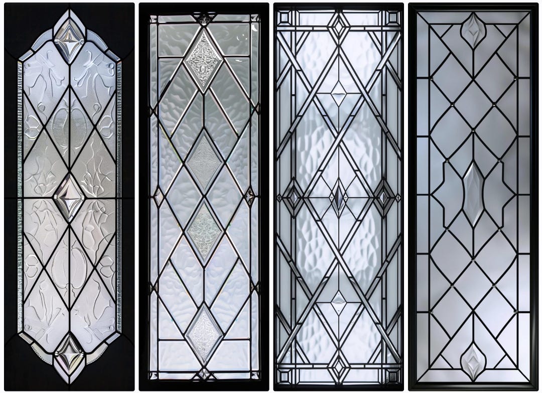 Custom Diamond Grid Window Privacy Film – Stained Glass Cling, Vintage ...