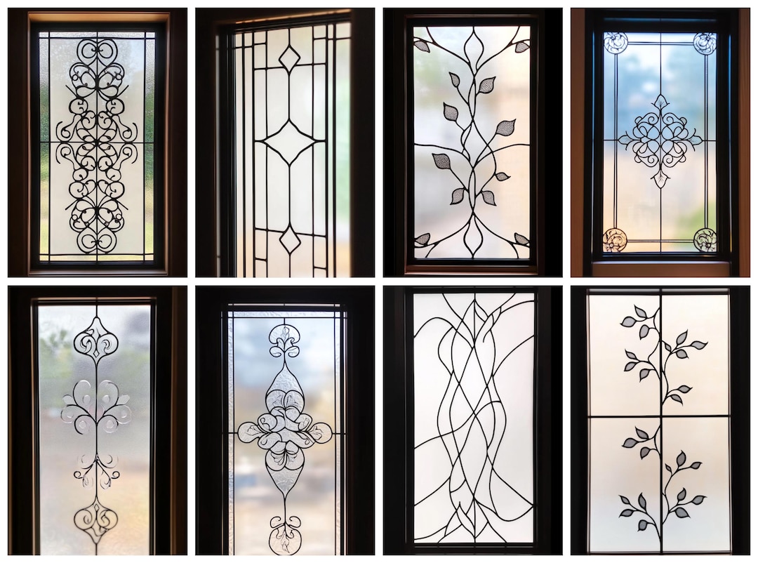 Custom Decorative Frosted Glass Window Film - Handcrafted Privacy ...