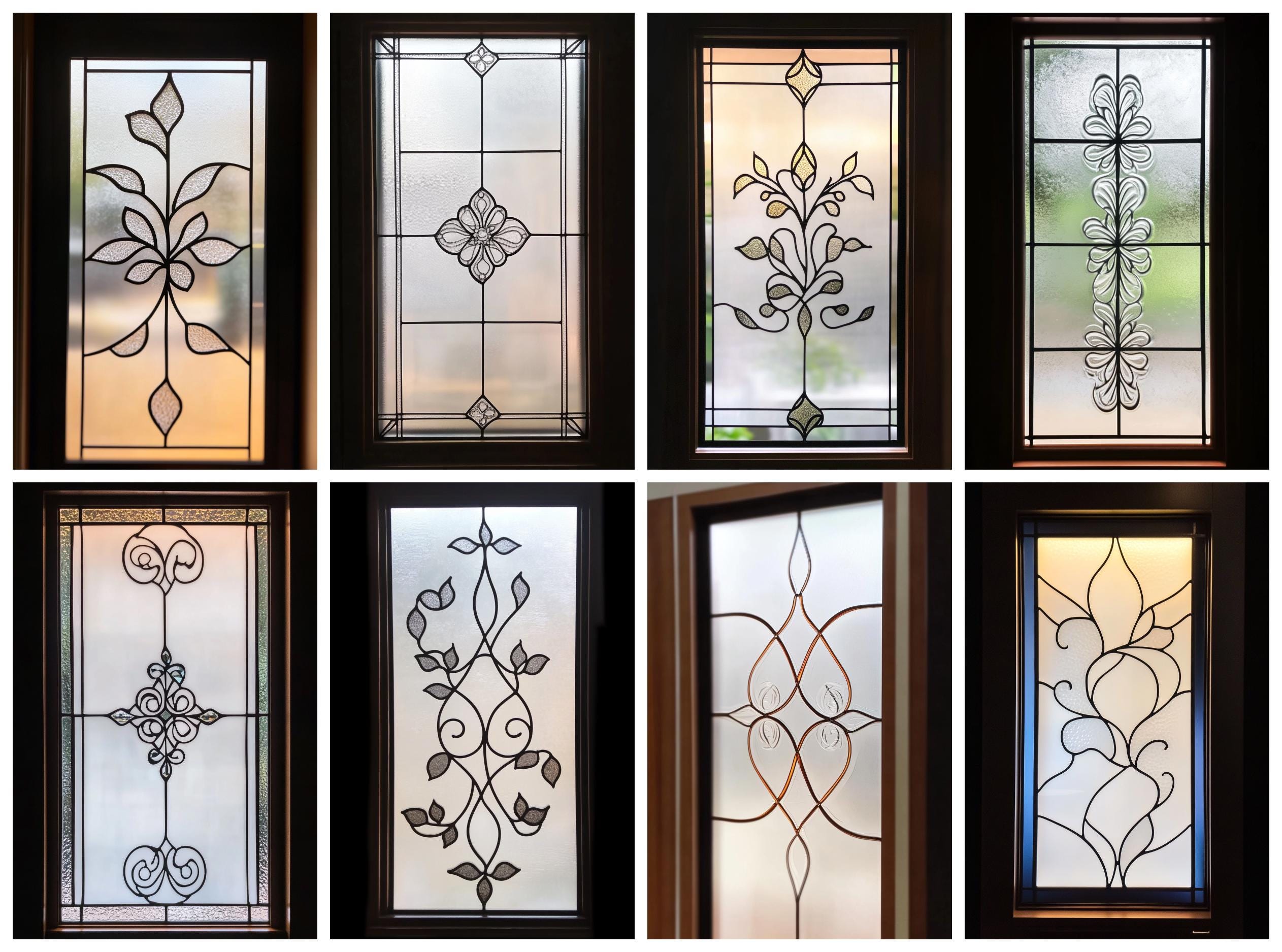Custom Frosted Glass Window Film - Elegant Decorative Patterns for ...