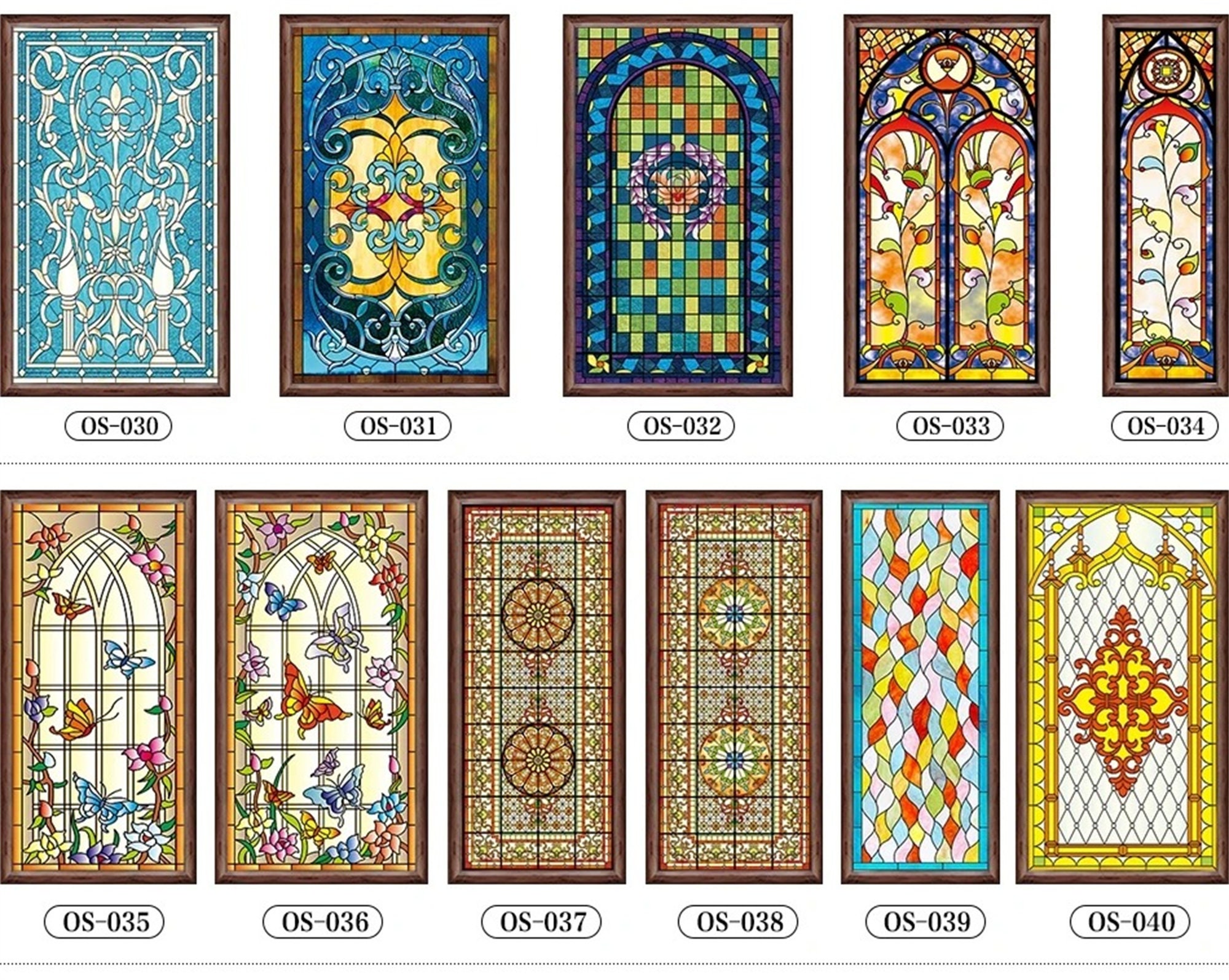 Static Window Art Decals - PVC Stained Glass Look for Church Doors ...