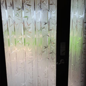 Bamboo Window Film Stained Glass Film Frosted Privacy Window Decal ...