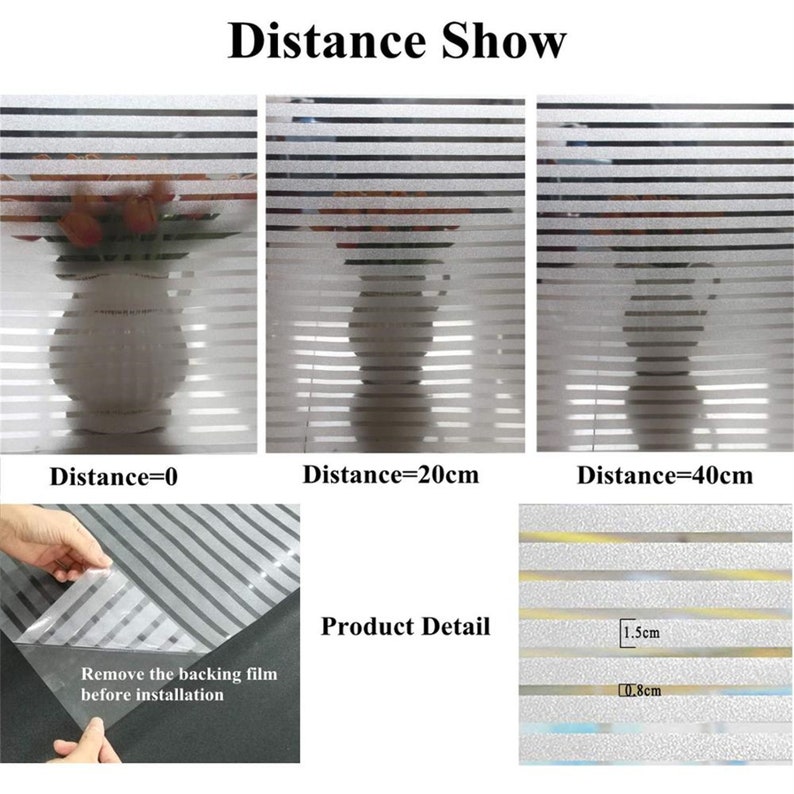 Frosted Window Film Privacy Window Sticker Non Adhesive Window - Etsy